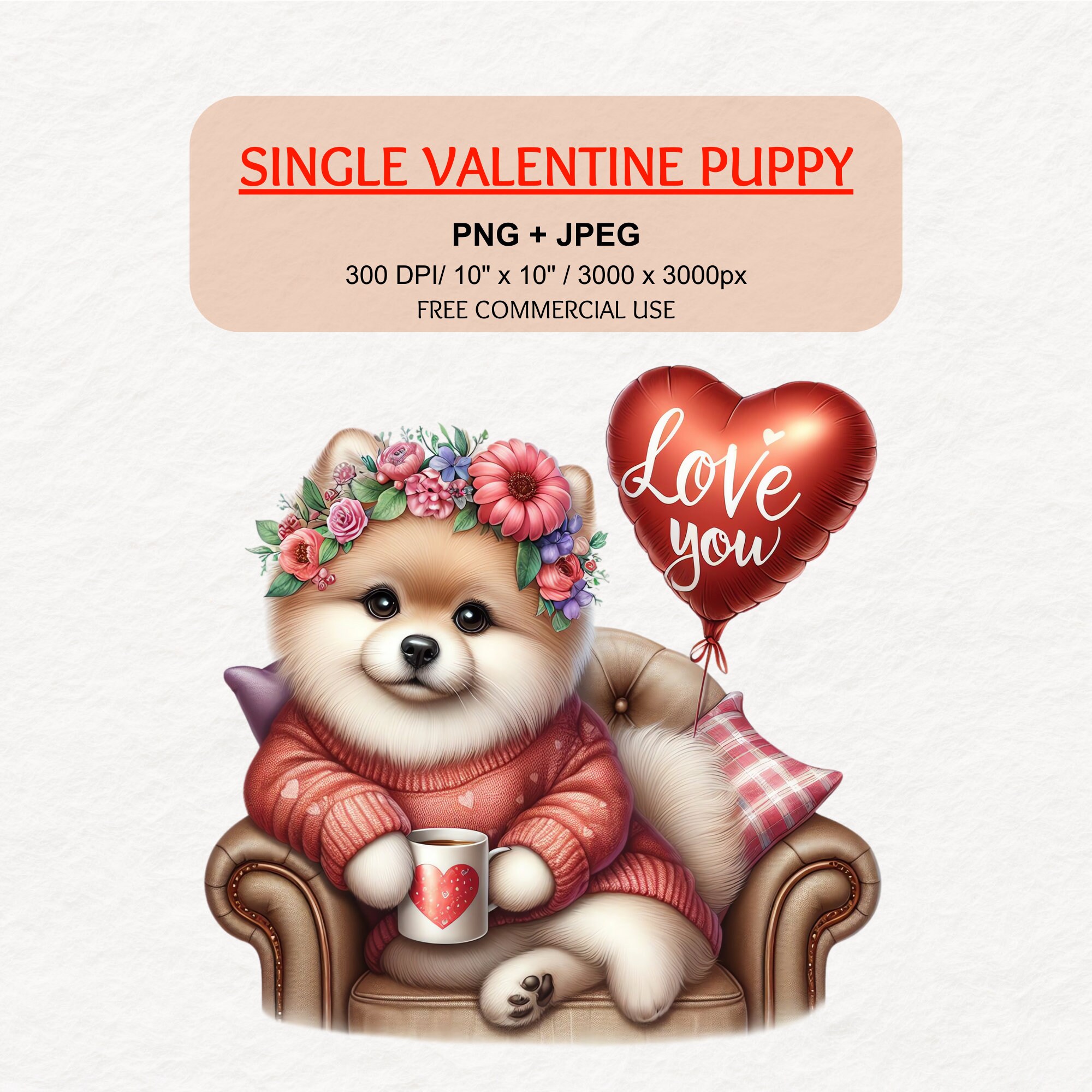 Valentines Puppy Clipart, Valentines Day Clipart, Love Clipart, Puppy ...