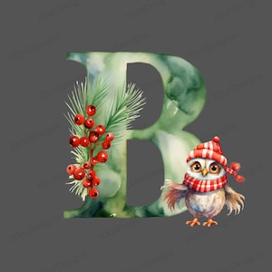 Christmas Letter B Clipart Bundle, Christmas PNG, Christmas Clipart ...