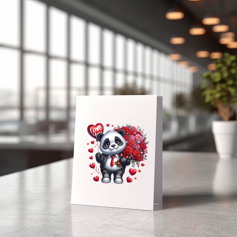 Valentines Panda Clipart Bundle, Valentines Clipart, Panda Png ...