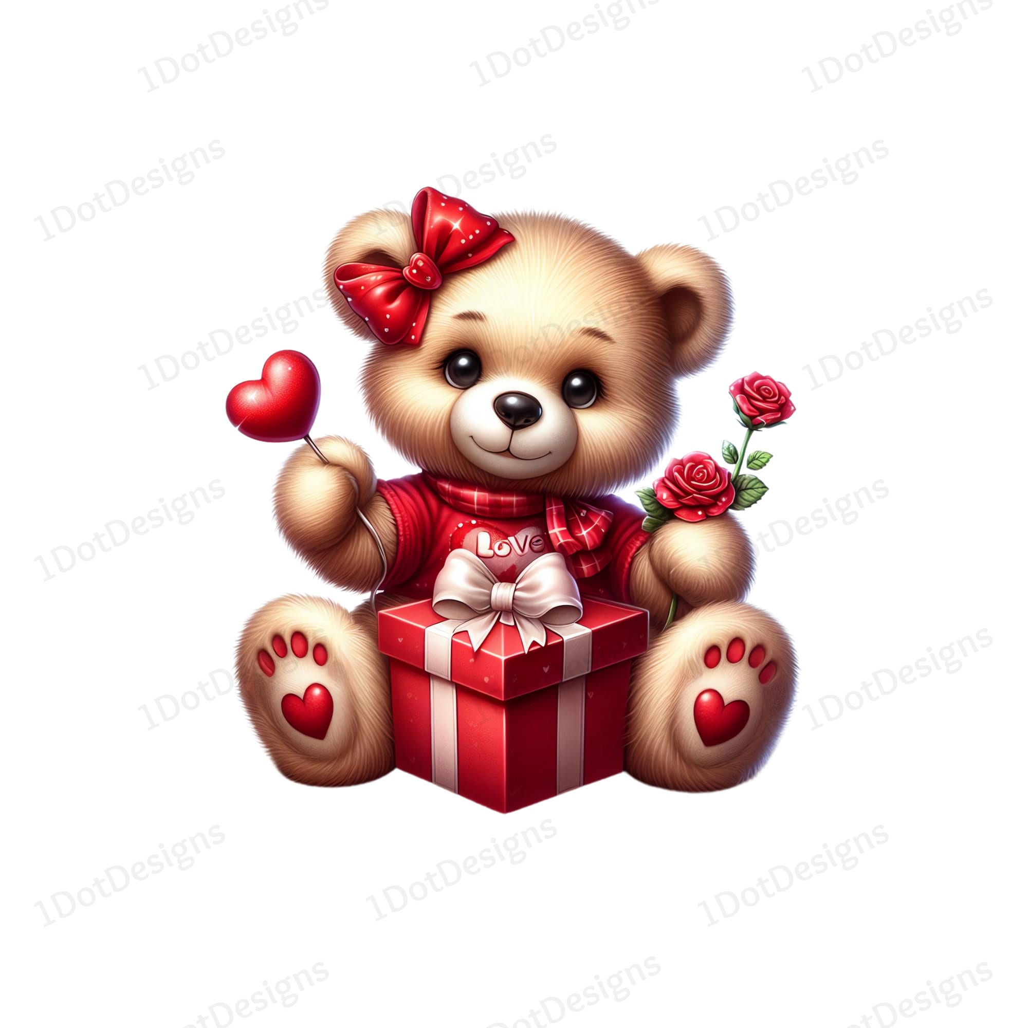 Valentines Teddy Bear Clipart Bundle, Valentines Clipart, Teddy Bear ...