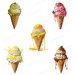 Summer Icecream Clipart Bundle, Summer PNG, Watercolor Clipart, Fruit ...