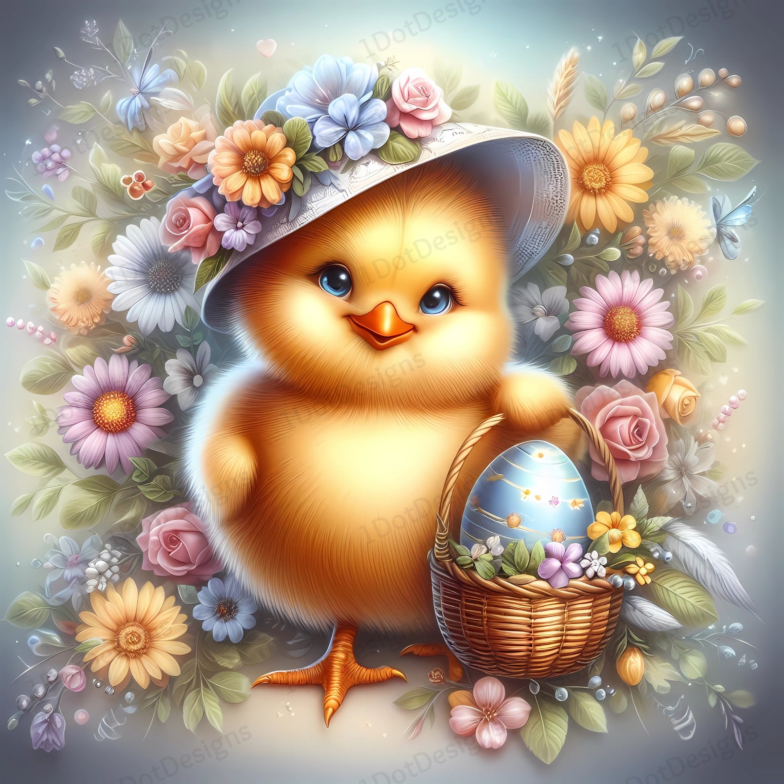 Easter Chick Digital Paper 18 Jpegs, Easter Papers, Easter Backdrop ...