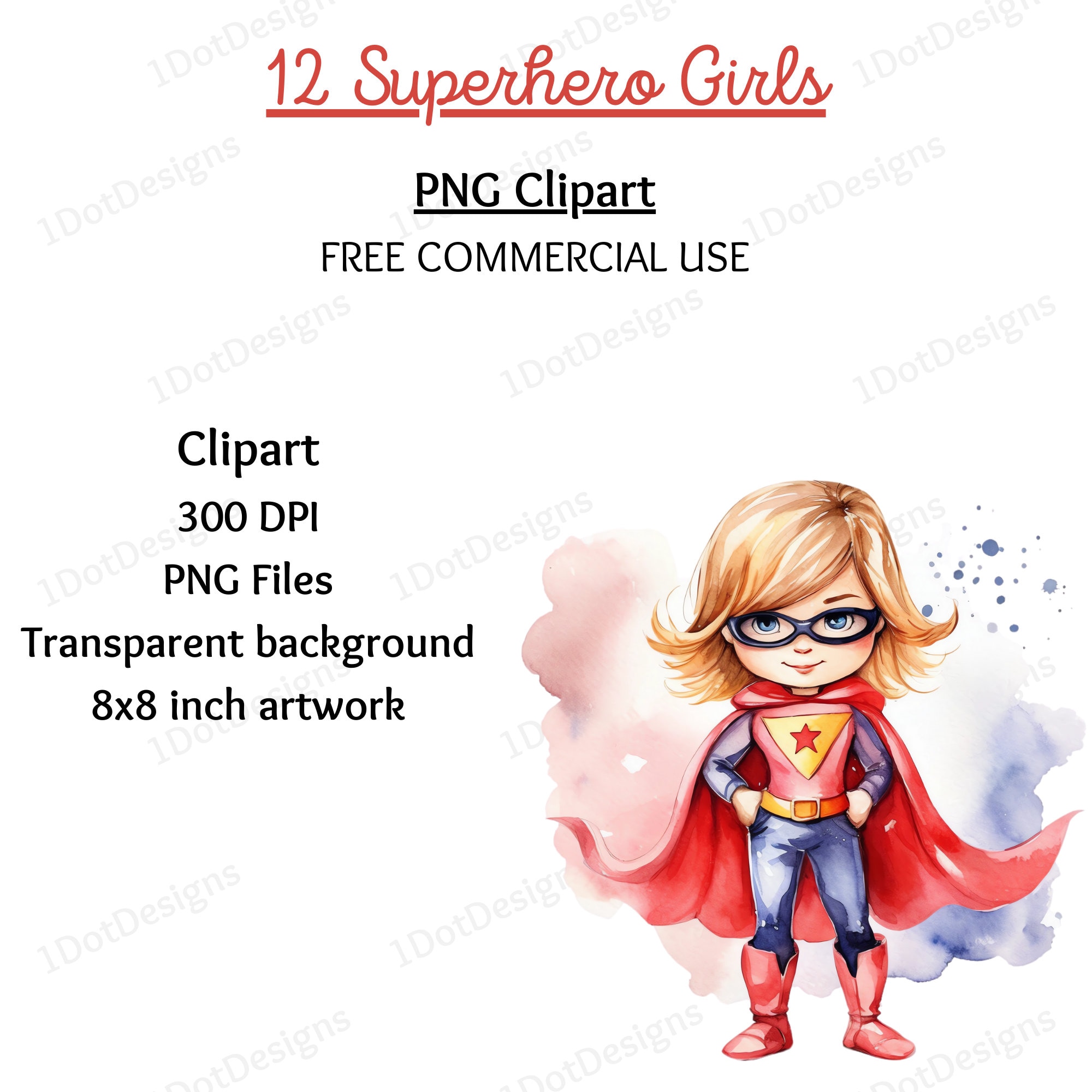 Superhero Girl Clipart, Superhero PNG, Superhero Clipart, Birthday Girl ...
