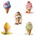 Summer Icecream Clipart Bundle, Summer PNG, Watercolor Clipart, Fruit ...