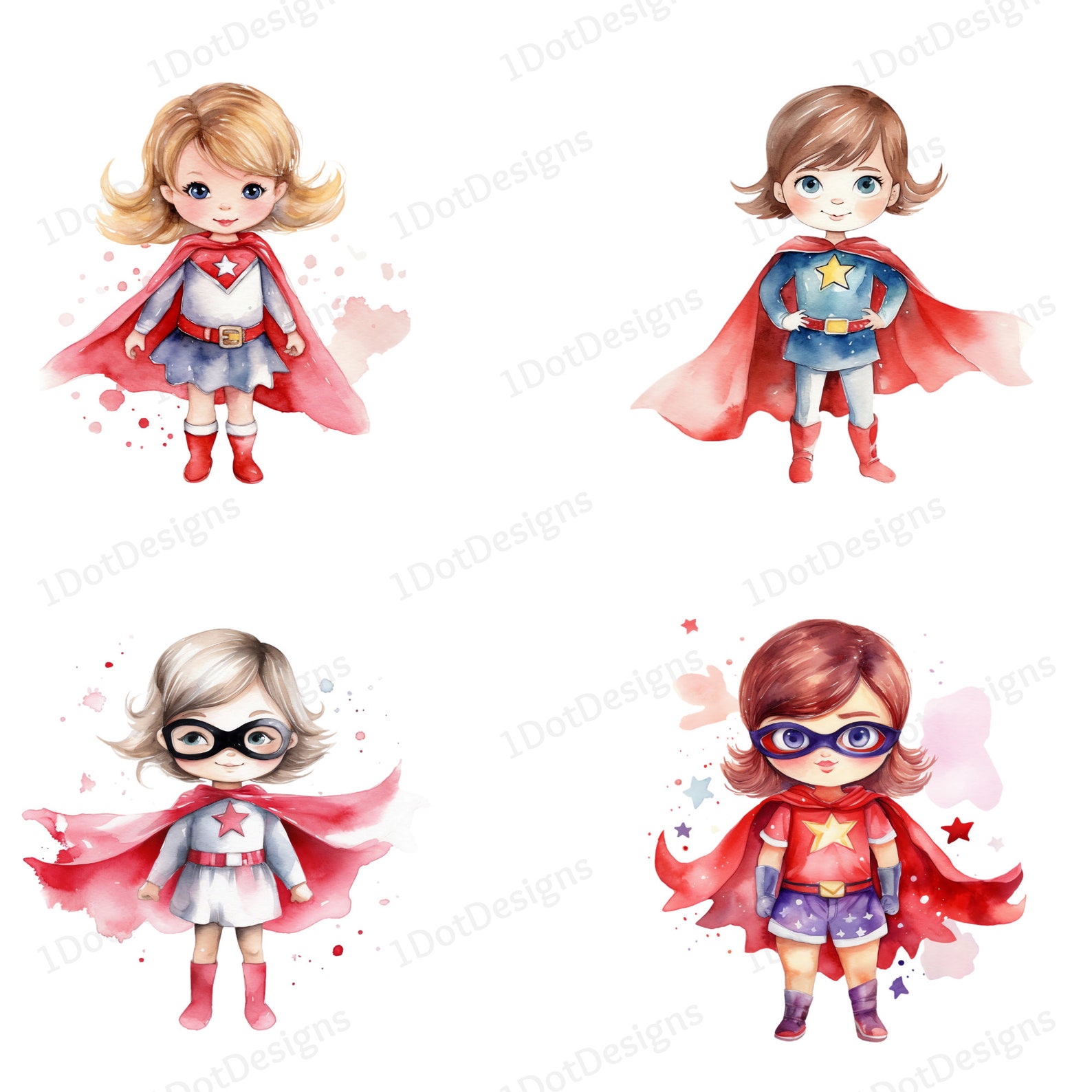 Superhero Girl Clipart Superhero PNG Superhero Clipart - Etsy UK