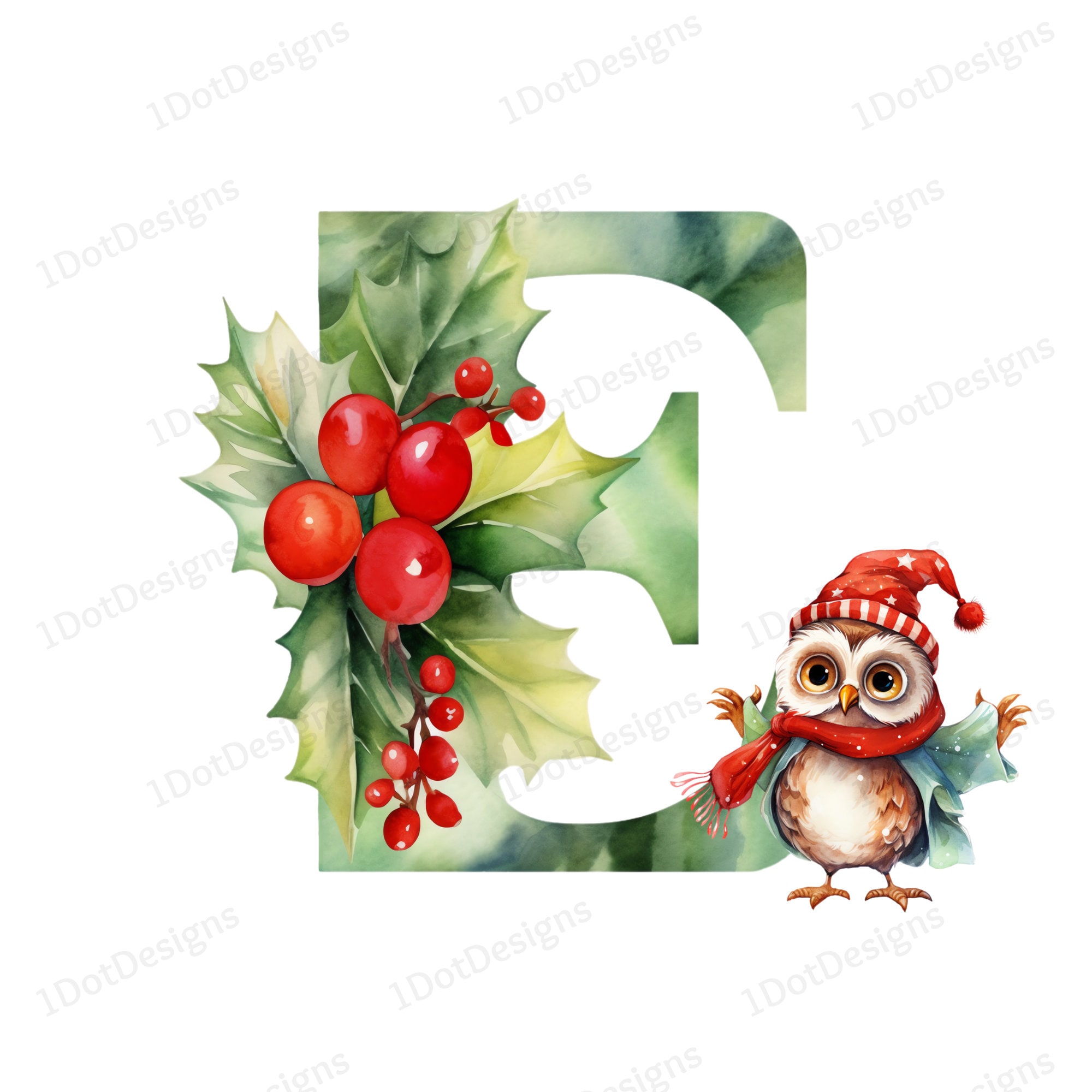 Christmas Letter E Clipart Bundle, Christmas PNG, Christmas Clipart ...