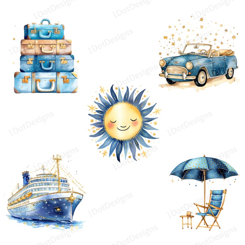 Festive Vacation Clipart Bundle Christmas Vacation PNG - Etsy