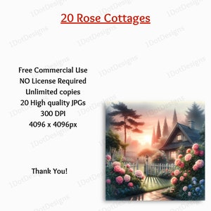 Rose Cottage Digital Paper - 20 Jpgs, Rose Garden Backdrop, Rose Garden ...