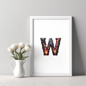 36 Lava Alphabet Clipart Bundle, Volcano PNG, Letters Clipart, Fire ...