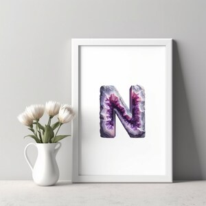 36 Amethyst Alphabet Clipart Bundle, Amethyst PNG, Letters Clipart ...