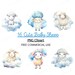 Cute Baby Sheep Clipart Bundle, Sheep PNG, Watercolor Clipart, Sheep ...