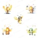 Cute Baby Fireflies Clipart Bundle, Nursery PNG, Watercolor Clipart ...