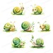 Cute Garden Snail Clipart Bundle, Nursery PNG, Botanical Clipart ...