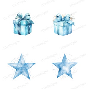 Blue Penguin Clipart Bundle, Christmas PNG, Christmas Clipart, Baby ...