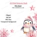 Pink Penguin Clipart Bundle, Christmas PNG, Christmas Clipart, Baby ...