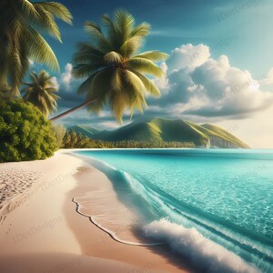 Tropical Beach Digital Paper - 20 Jpgs, Tropical Beach Backdrop, Beach ...