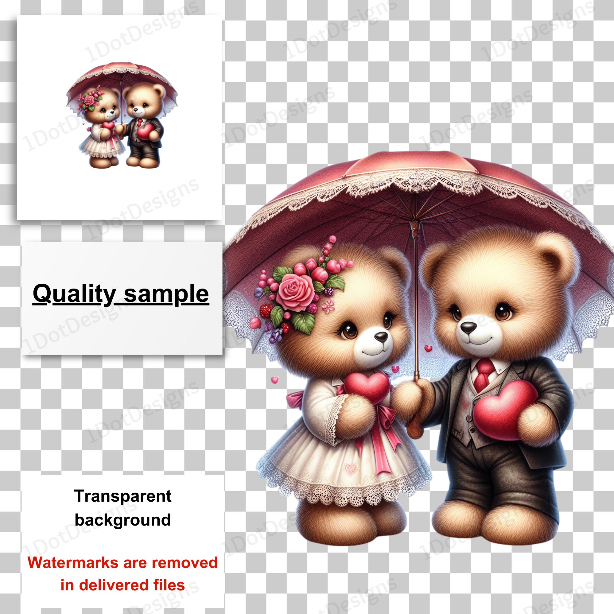 Valentines Teddy Bear Clipart Bundle, Valentines Clipart, Teddy Bear ...