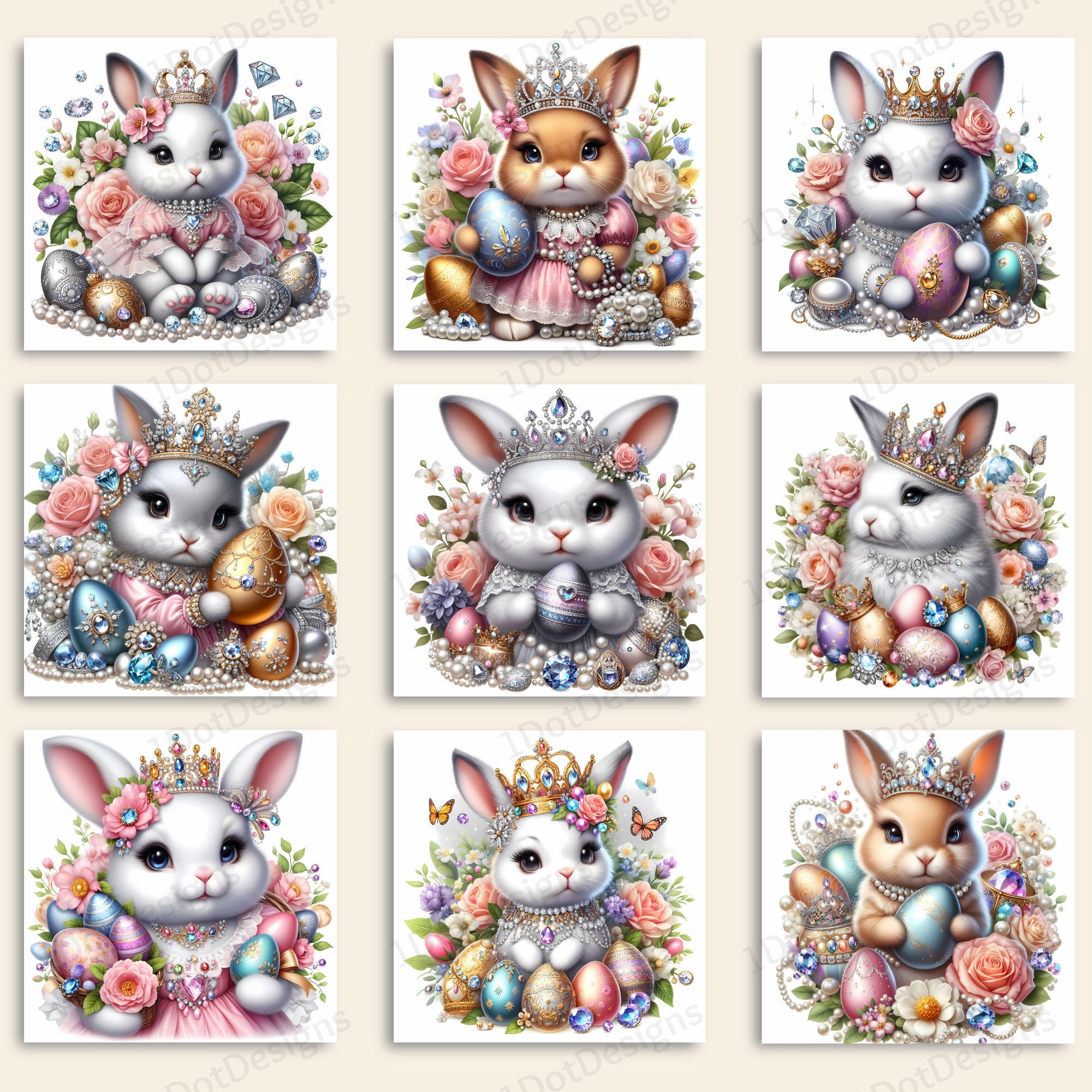 Easter Bunny Digital Paper 18 Jpegs, Easter Papers, Easter Backdrop ...