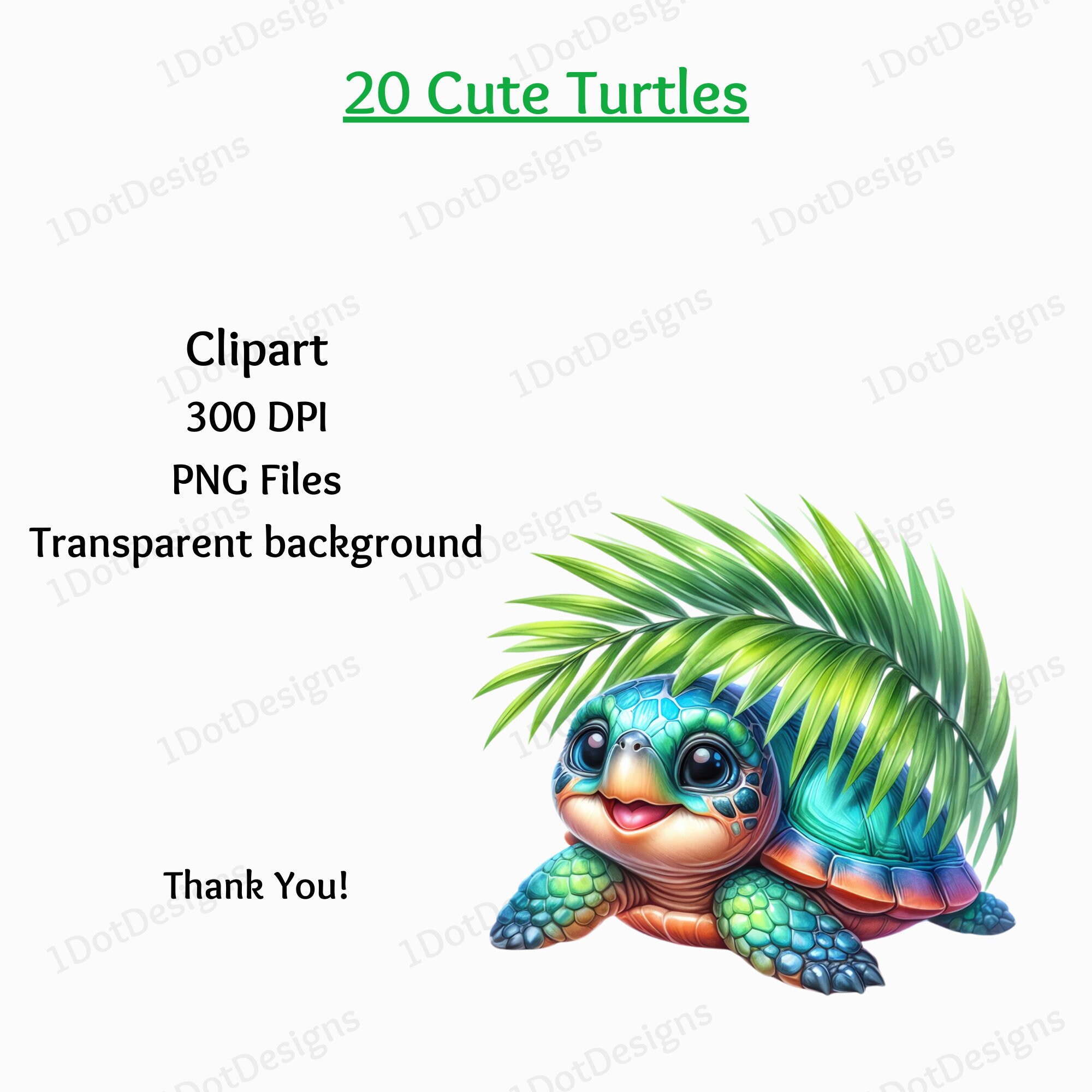 Cute Turtle Clipart Bundle, Baby Turtle PNG, Baby Turtle Clipart ...
