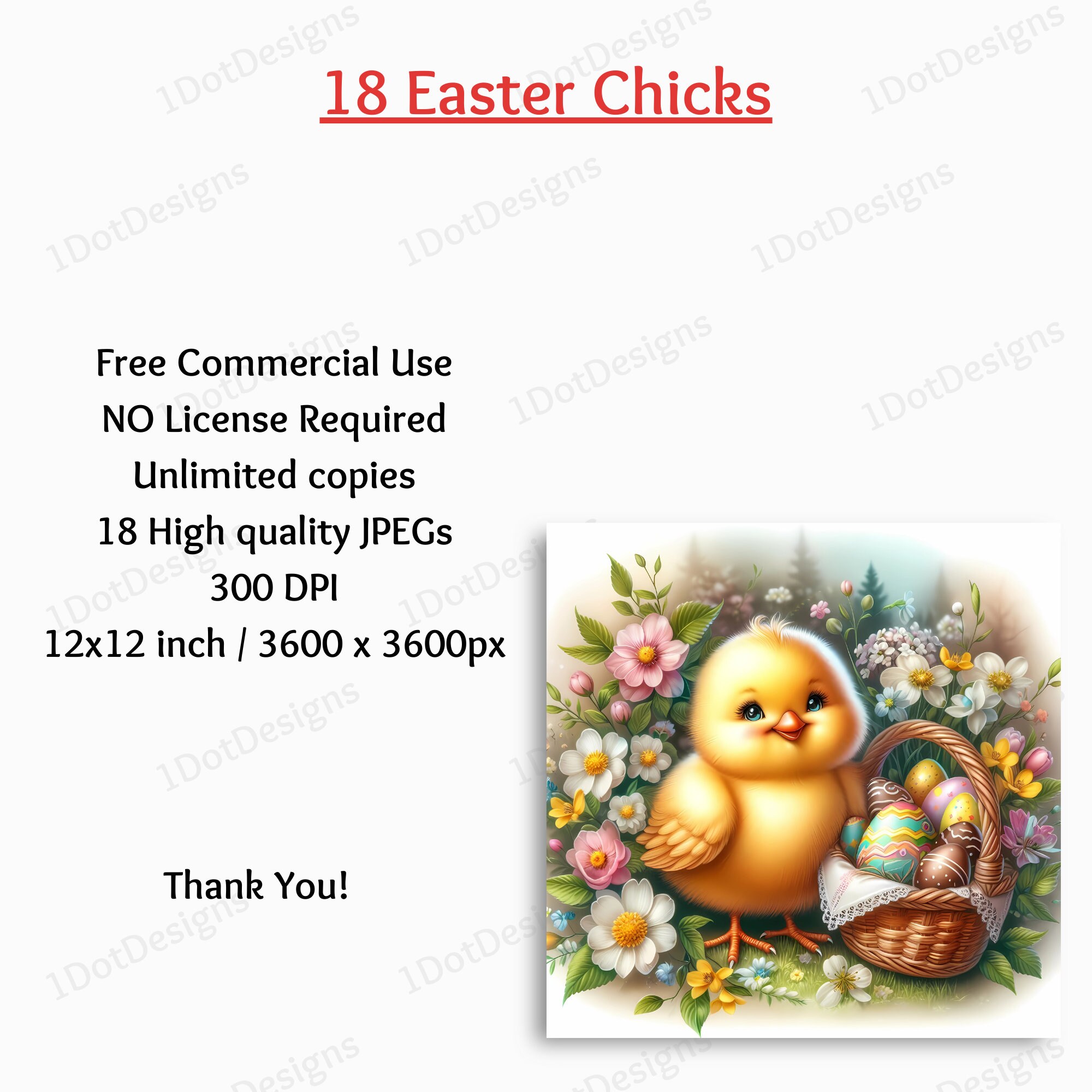 Easter Chick Digital Paper 18 Jpegs, Easter Papers, Easter Backdrop ...