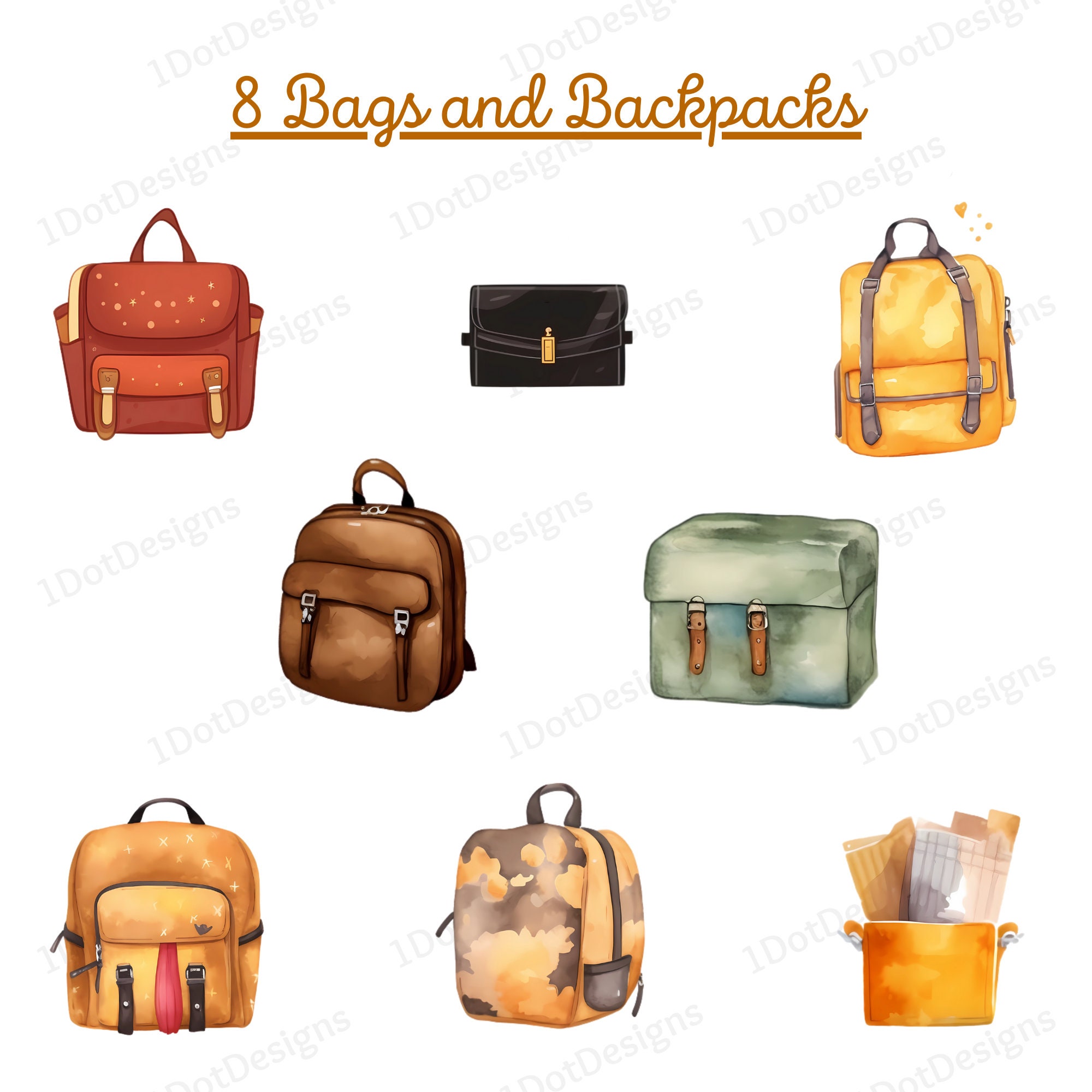 Back to School Clipart Bundle, School PNG, Watercolor Clipart, Back to ...