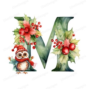 Christmas Letter M Clipart Bundle, Christmas PNG, Christmas Clipart ...