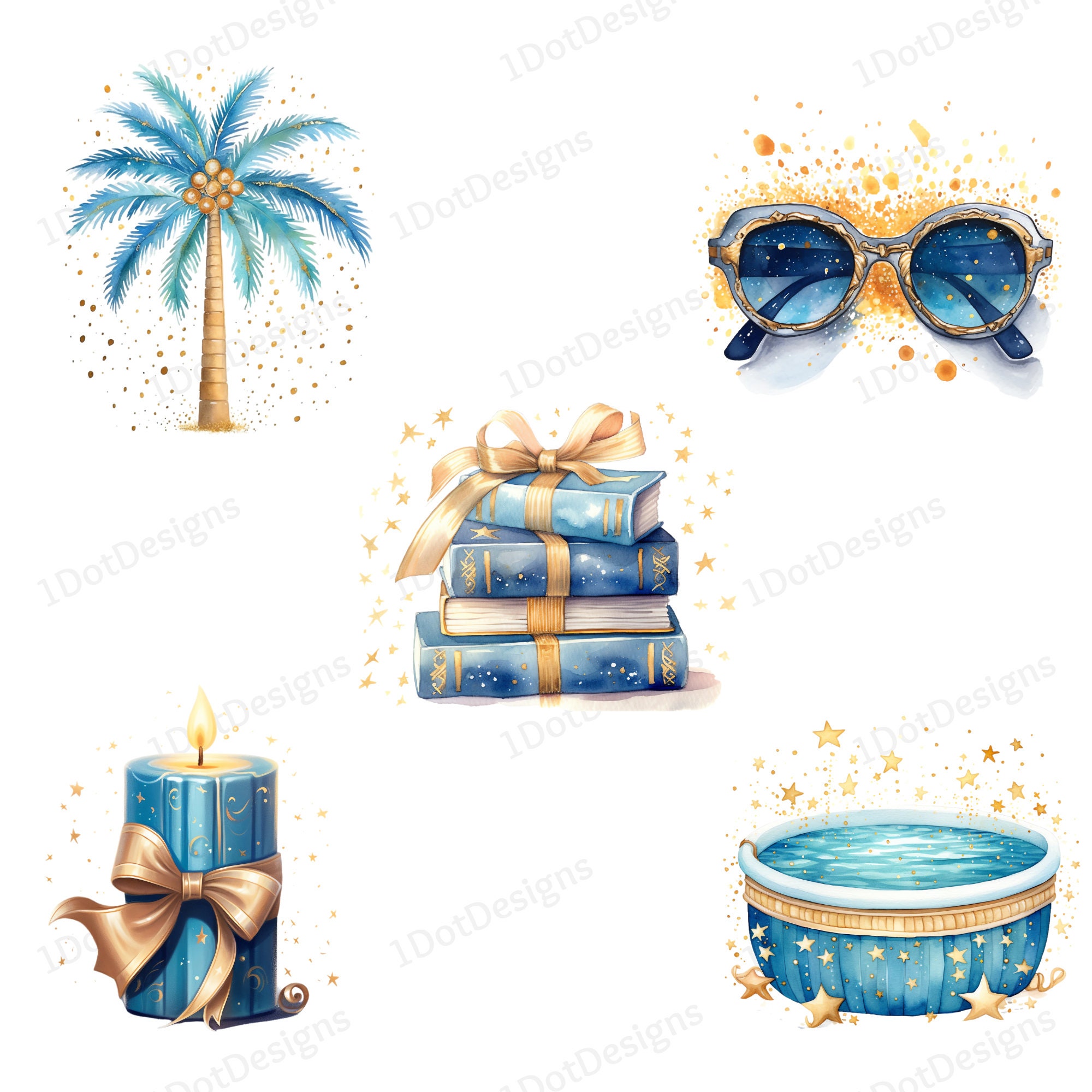 Festive Vacation Clipart Bundle Christmas Vacation PNG - Etsy