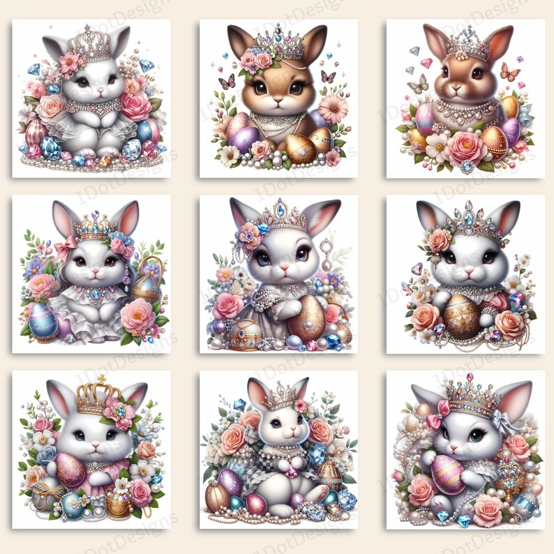 Easter Bunny Digital Paper 18 Jpegs, Easter Papers, Easter Backdrop ...