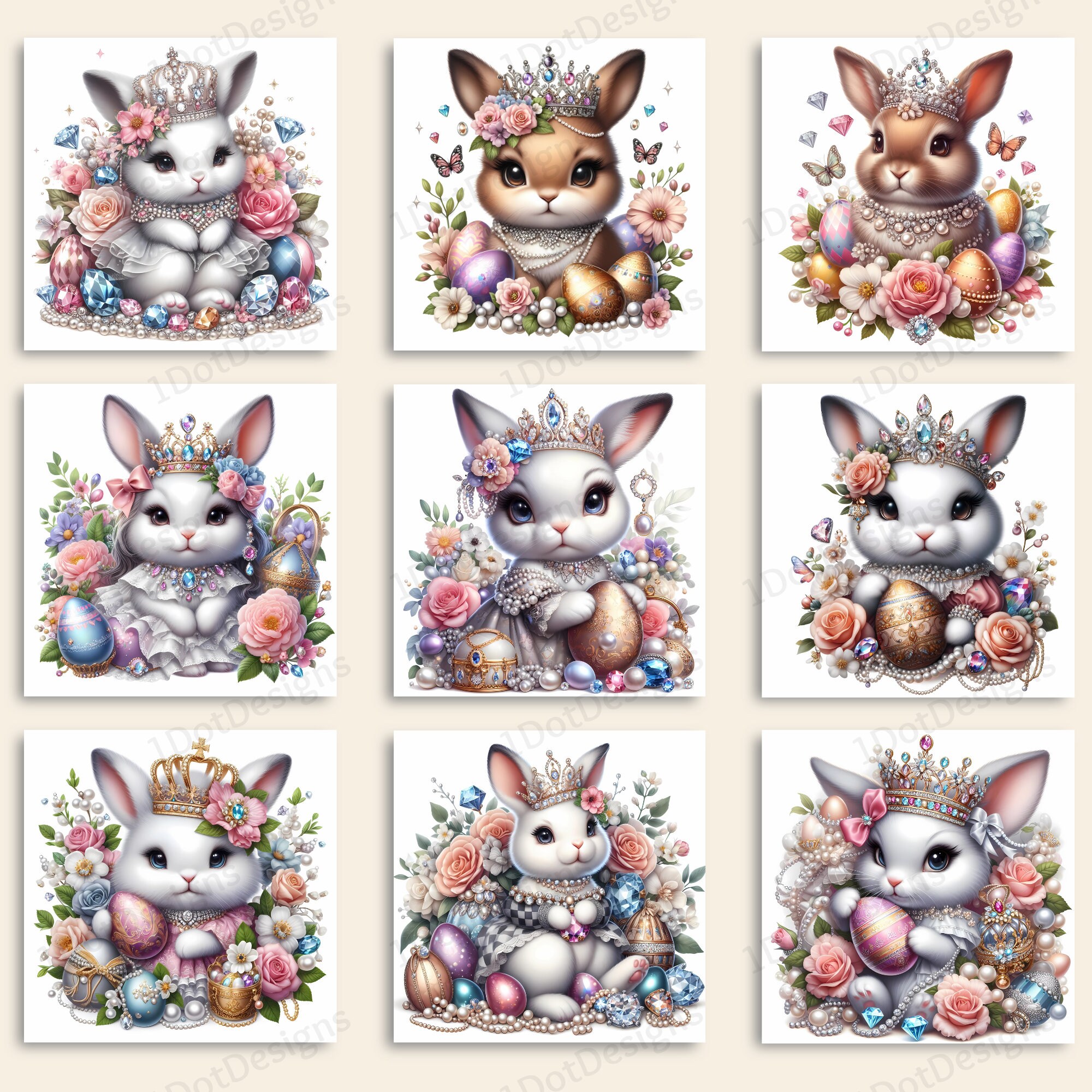 Easter Bunny Digital Paper 18 Jpegs, Easter Papers, Easter Backdrop ...