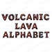 Lava Alphabet Clipart Bundle, Volcano Font, Fire Letters (digital ...