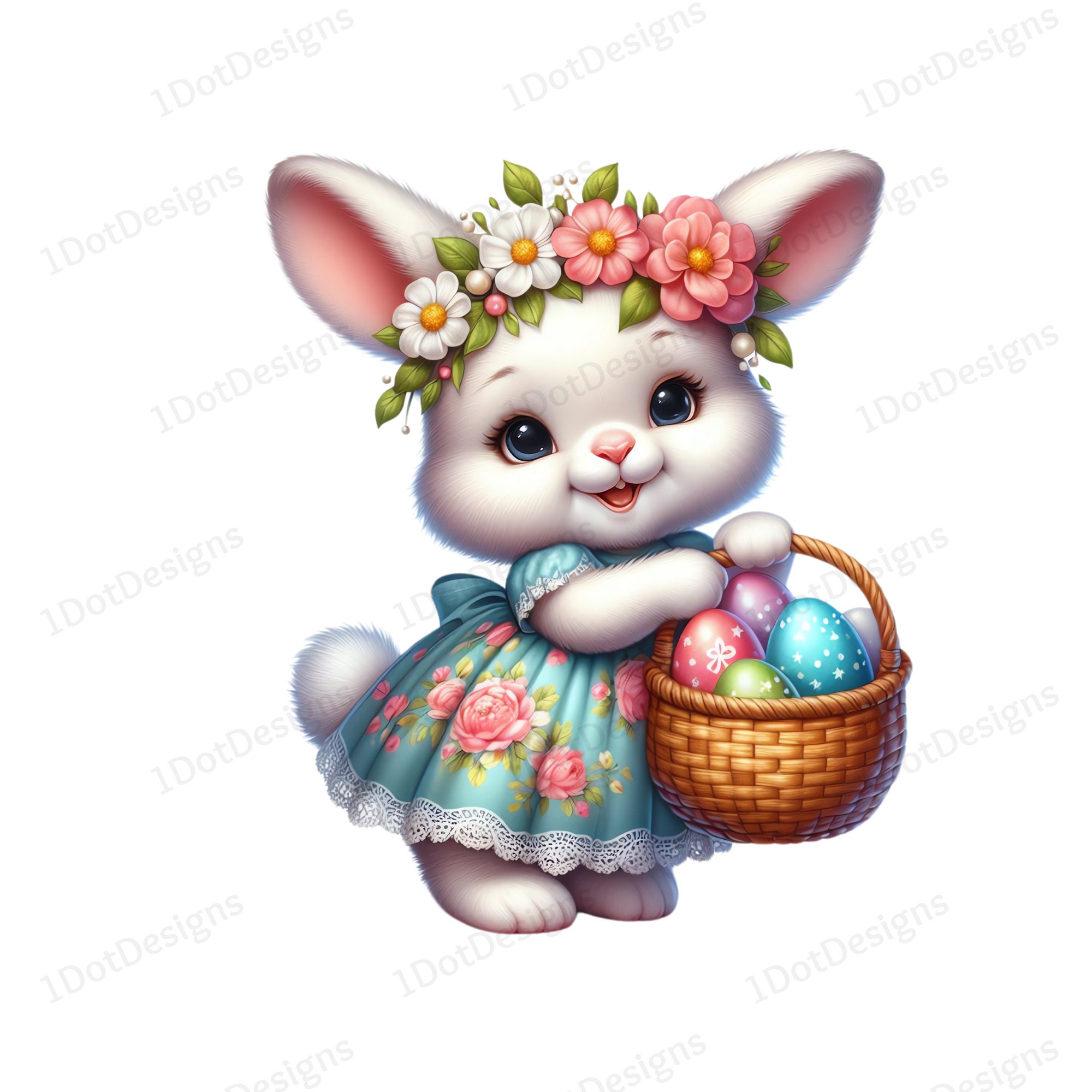 Easter Bunny Clipart Bundle, Easter Clipart, Bunny Sublimation, Baby ...