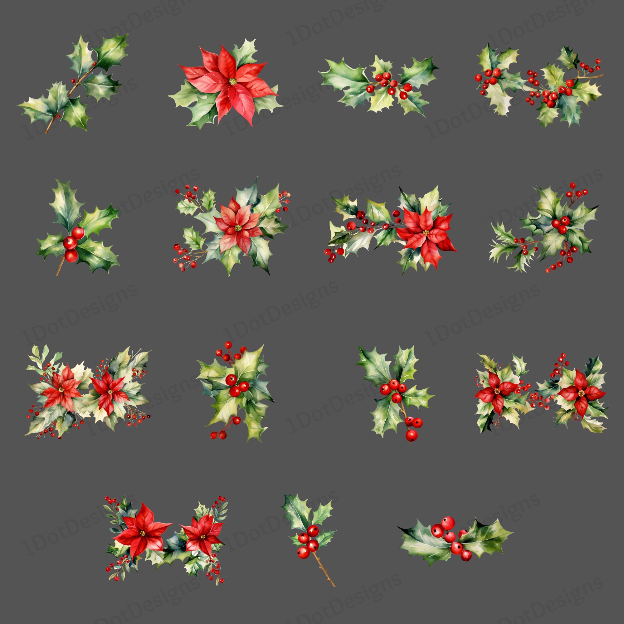 41 Christmas Alphabet Clipart Bundle, Christmas PNG, Christmas Clipart ...