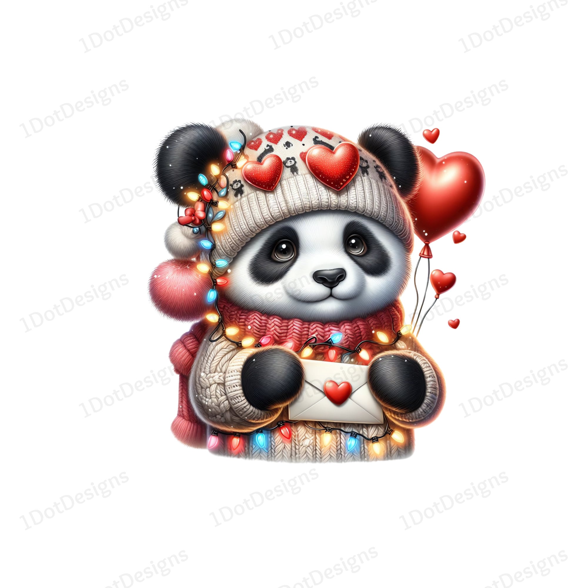 Valentines Panda Clipart Bundle, Valentines Clipart, Panda Png ...