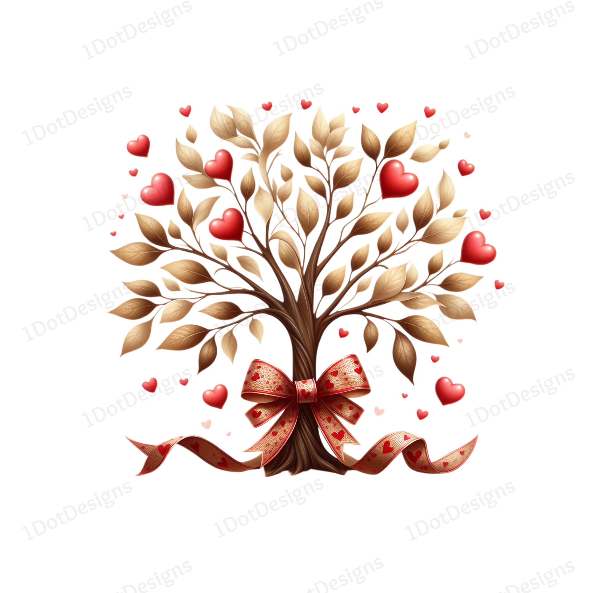 Love Tree Clipart Bundle, Love Clipart, Tree of Love, Valentines ...