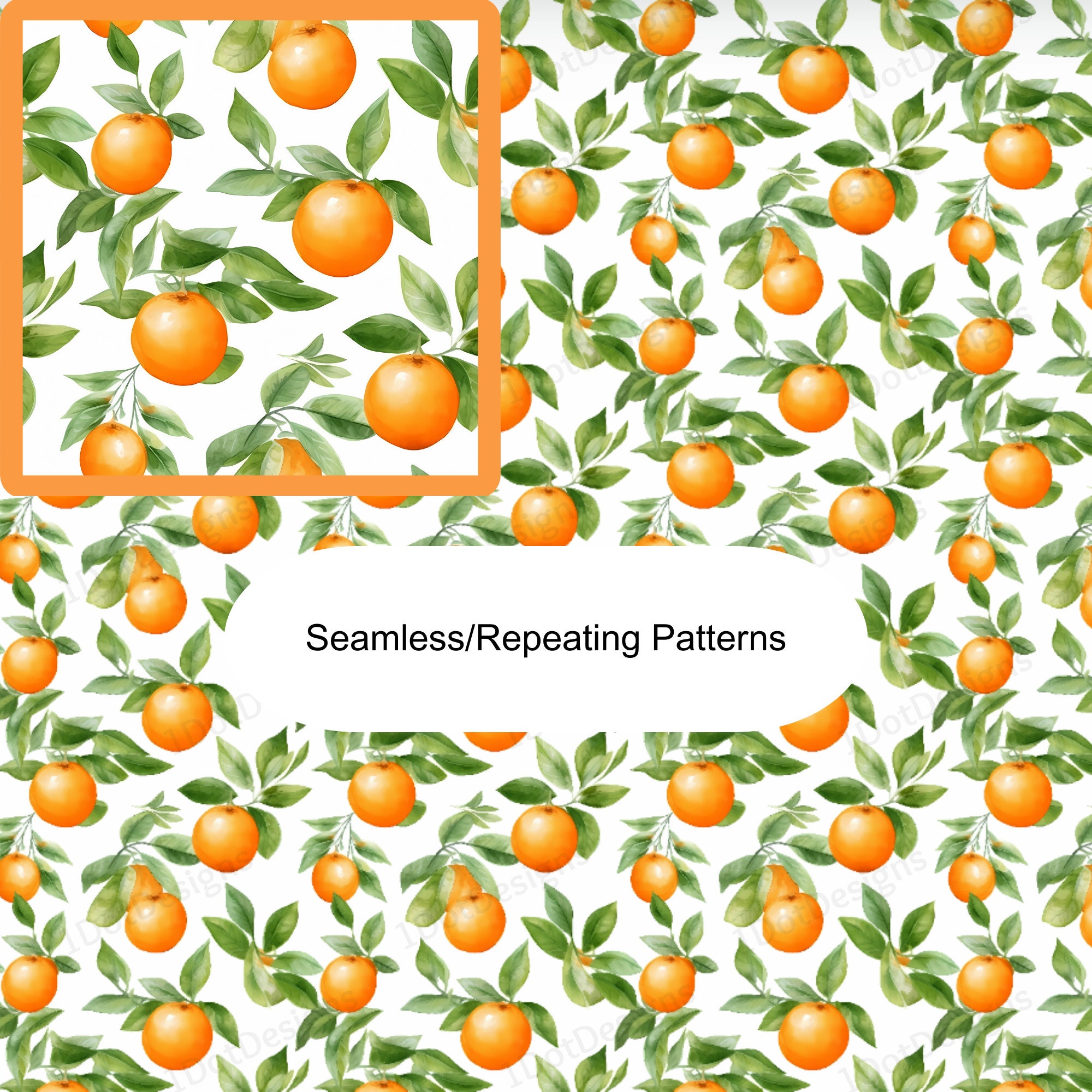 Summer Fruit Digital Paper, Seamless Pattern, Fruit Backdrop, Fruit ...