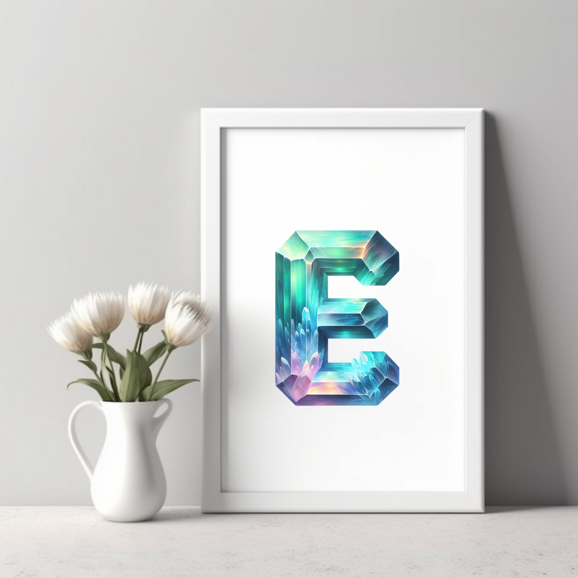 26 Aurora Crystal Alphabet Clipart Bundle, Aurora PNG, Letters Clipart ...