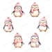 Pink Penguin Clipart Bundle, Christmas PNG, Christmas Clipart, Baby ...