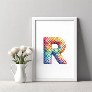 Dragon Scales Alphabet Clipart, Watercolor Letters, Fantasy Font ...
