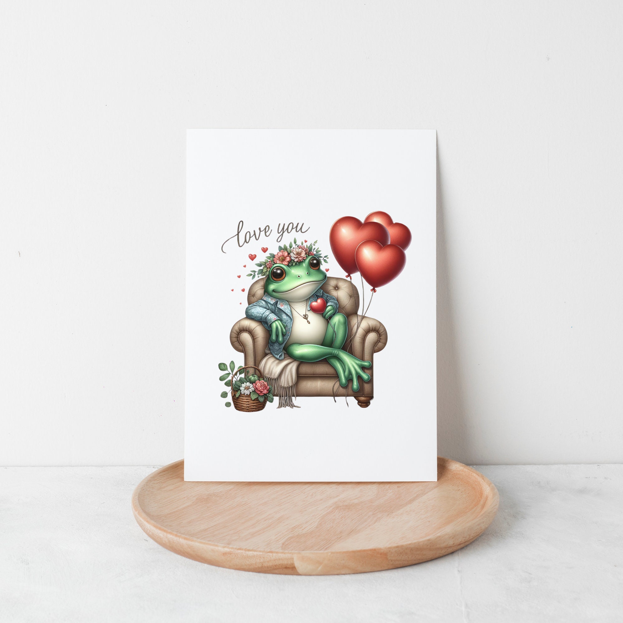 Valentines Frog Clipart, Valentines Day Clipart, Love Clipart, Frog Png ...