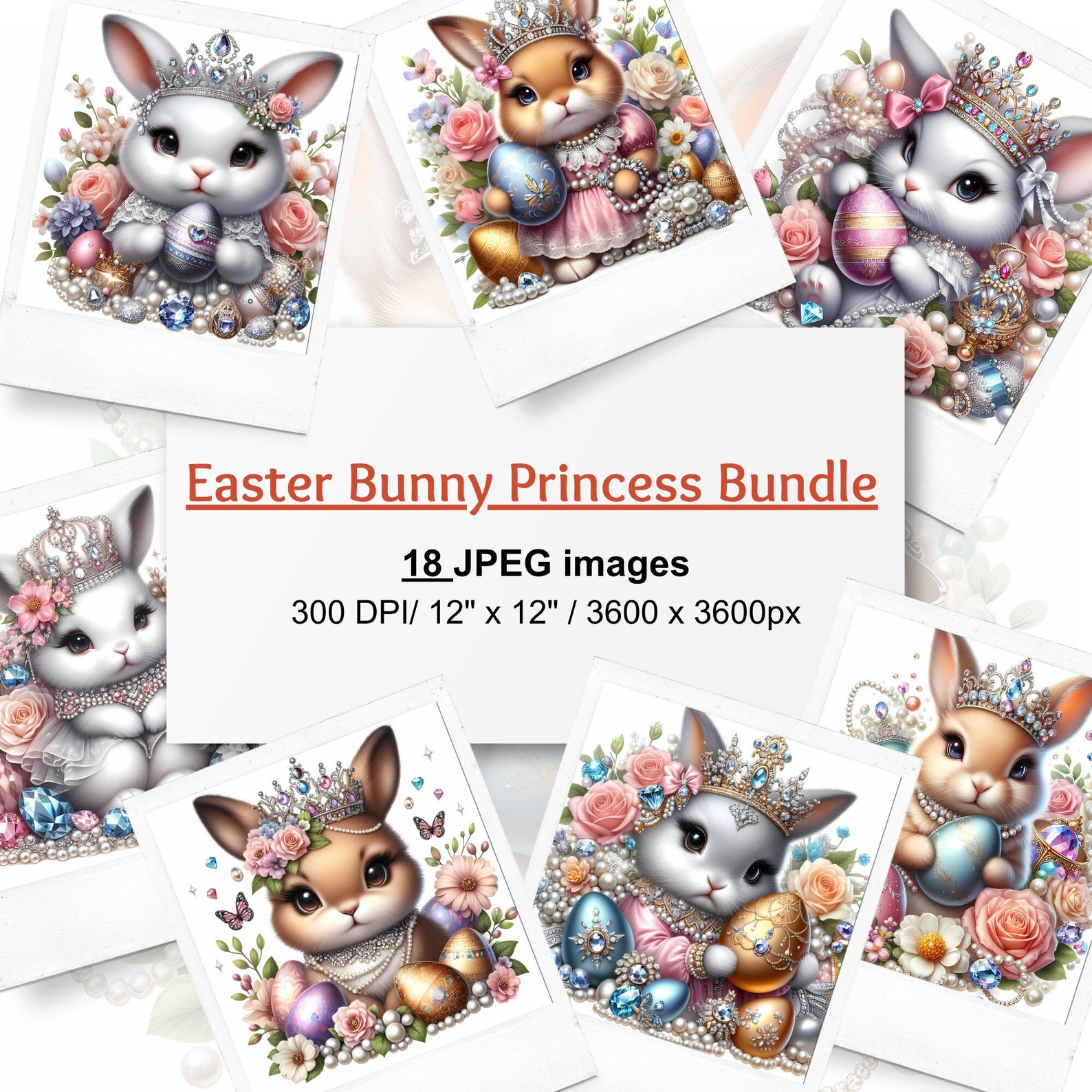 Easter Bunny Digital Paper 18 Jpegs, Easter Papers, Easter Backdrop ...