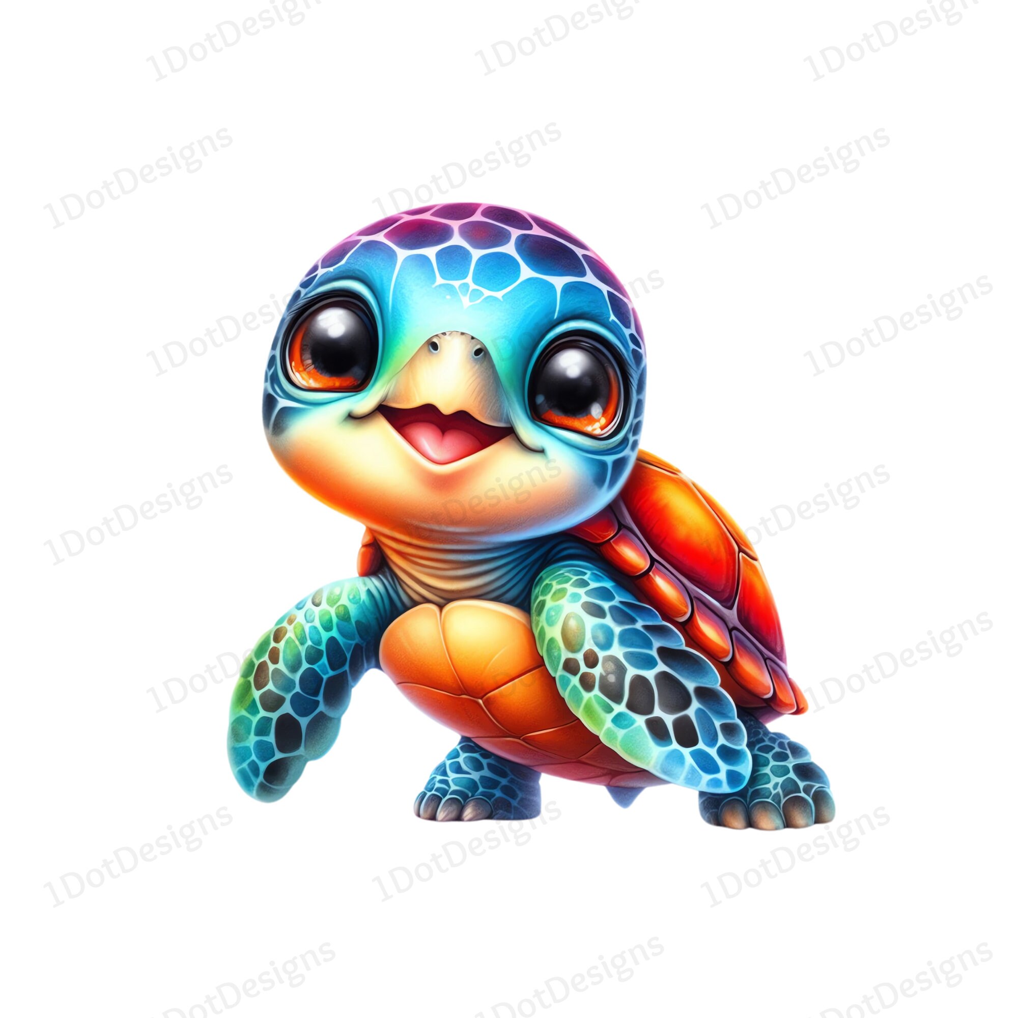Cute Turtle Clipart Bundle, Baby Turtle PNG, Baby Turtle Clipart ...