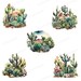 Watercolor Cactus Clipart Bundle, Cactus PNG, Watercolor Clipart, Wild ...