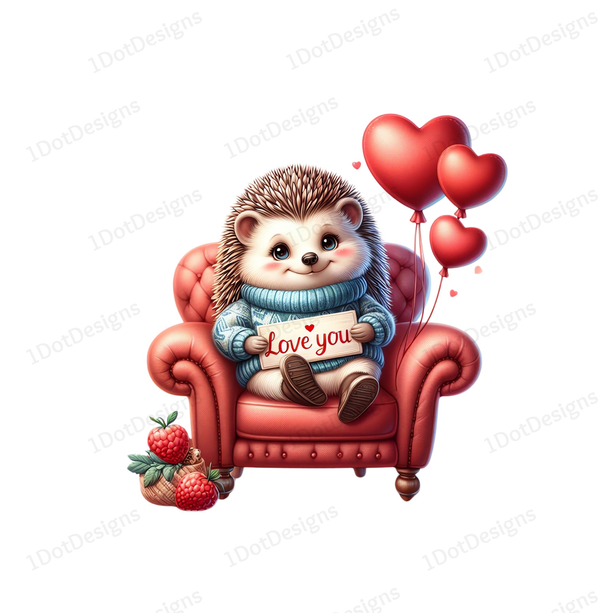 Valentines Hedgehog Clipart Bundle, Valentines Day Clipart, Hedgehog ...