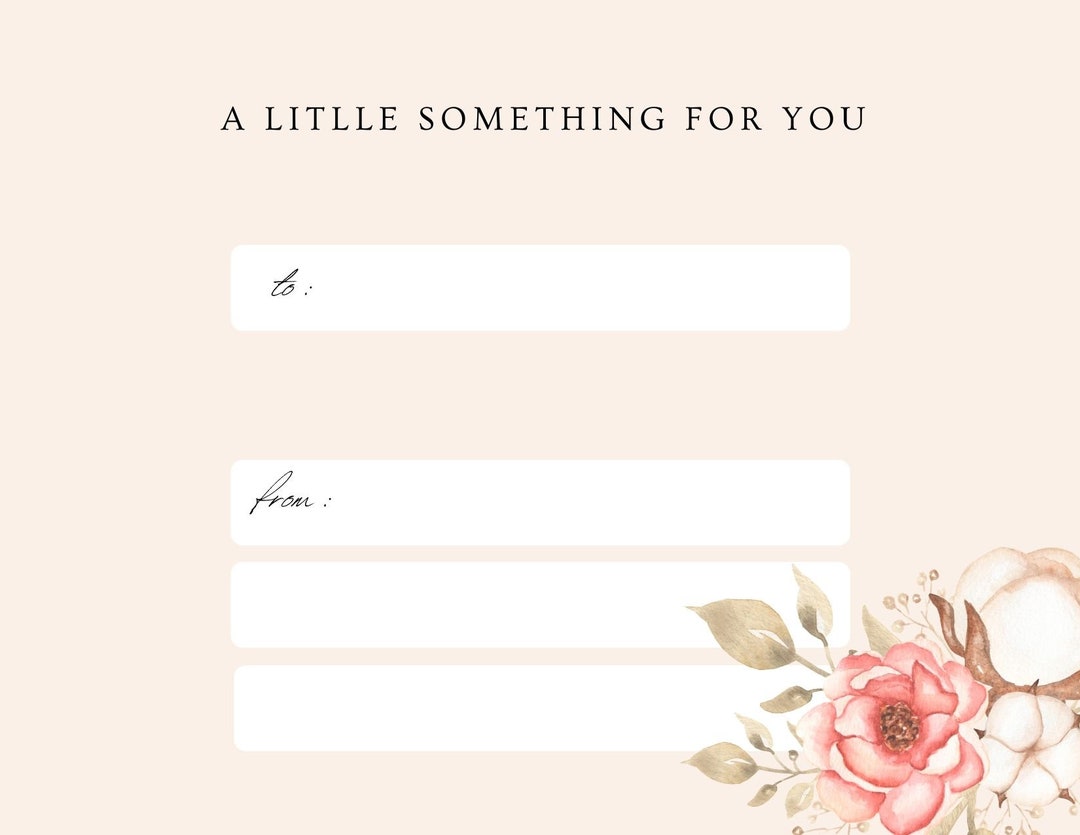 Gift Card, Editable Gift Card Template, Last Minute Gift, Baptism Gift ...