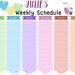 Editable Kids Weekly Planner, Home School Kids Schedule, Kids Weekly ...