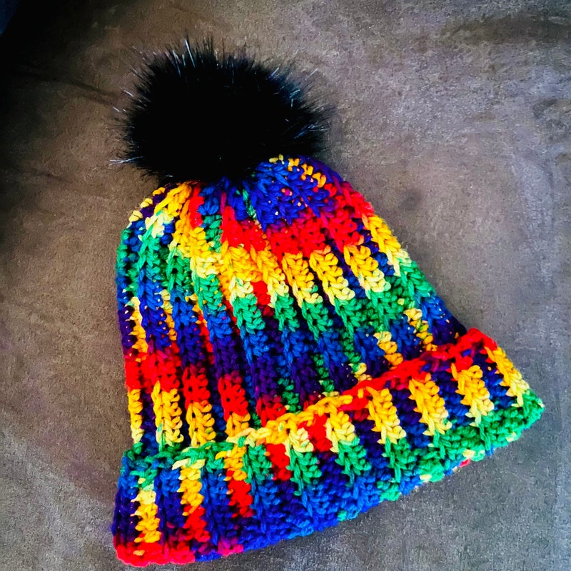 Rainbow Hat - Etsy