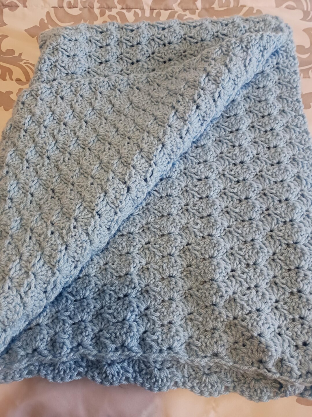 Cozy Light Blue Baby Blanket - Etsy