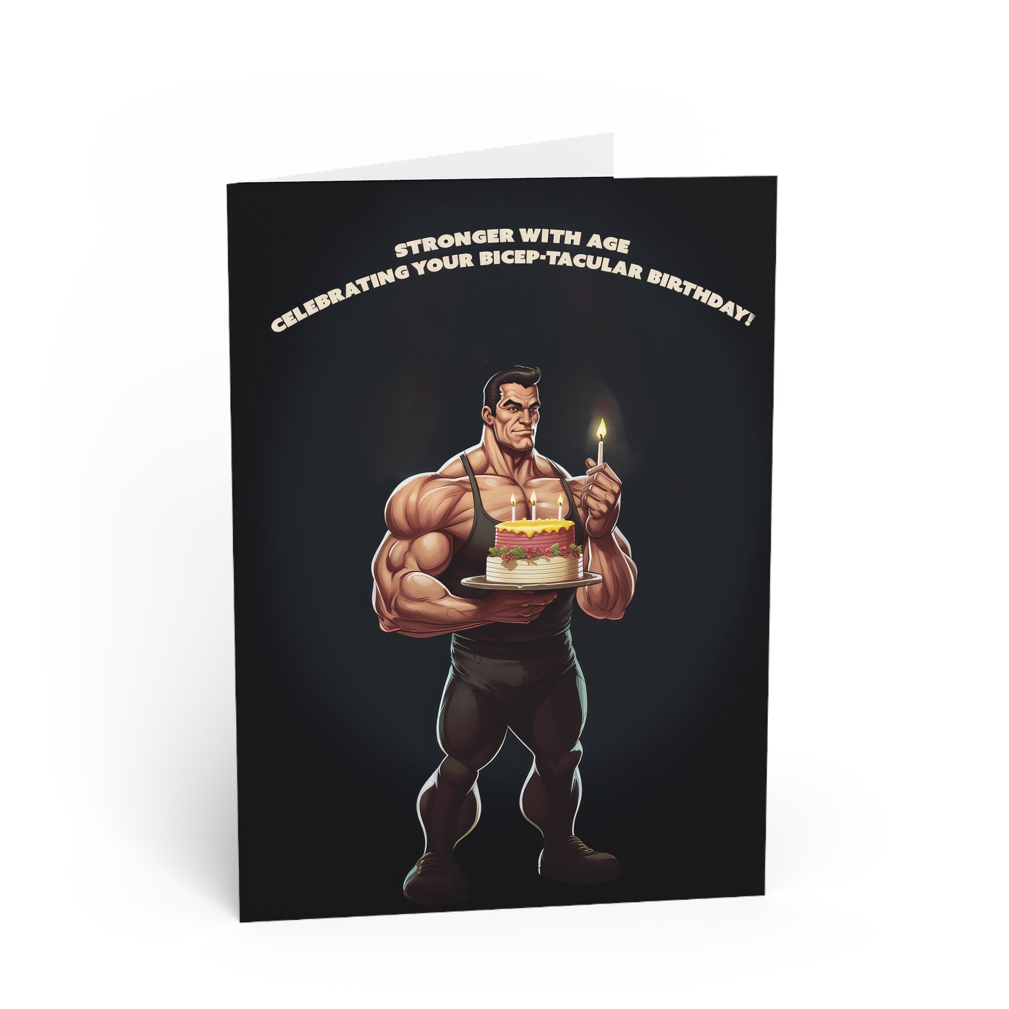 UNIQUE Birthday Gains Body Builder Greeting Card Muscles, Weightlifter ...