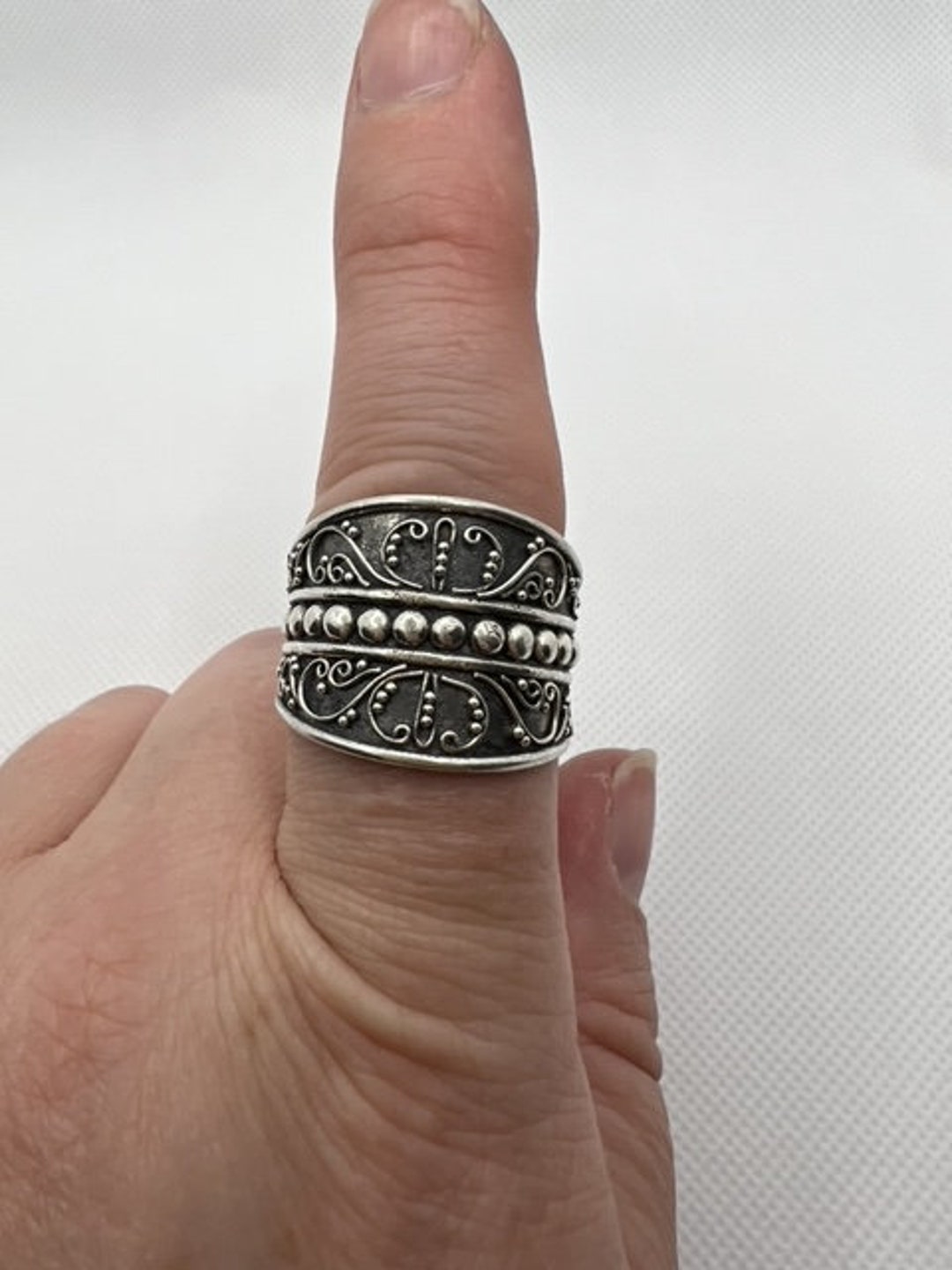 Vintage Bali Beads Style Ring - Etsy