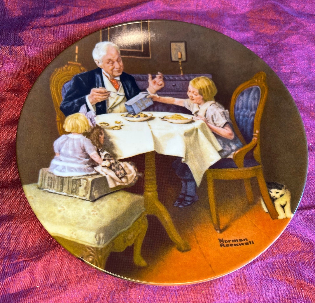 1985 Normal Rockwell Collectible Plate 'the Gourmet' by the Bradford ...